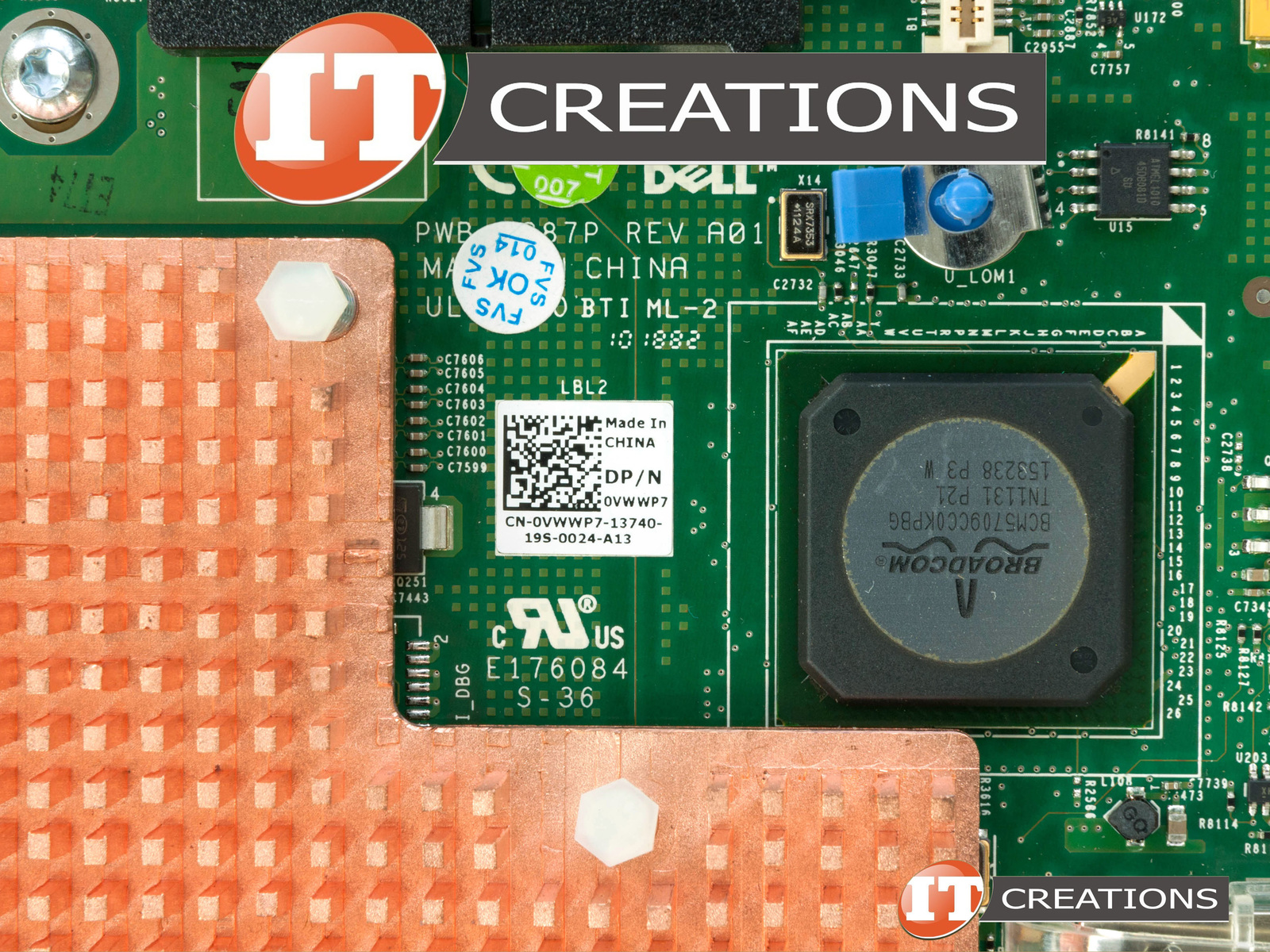 VWWP7 DELL / Broadcom 57711/5709 NIC 10gbe SFP Dual Port + 1gbase-T ...