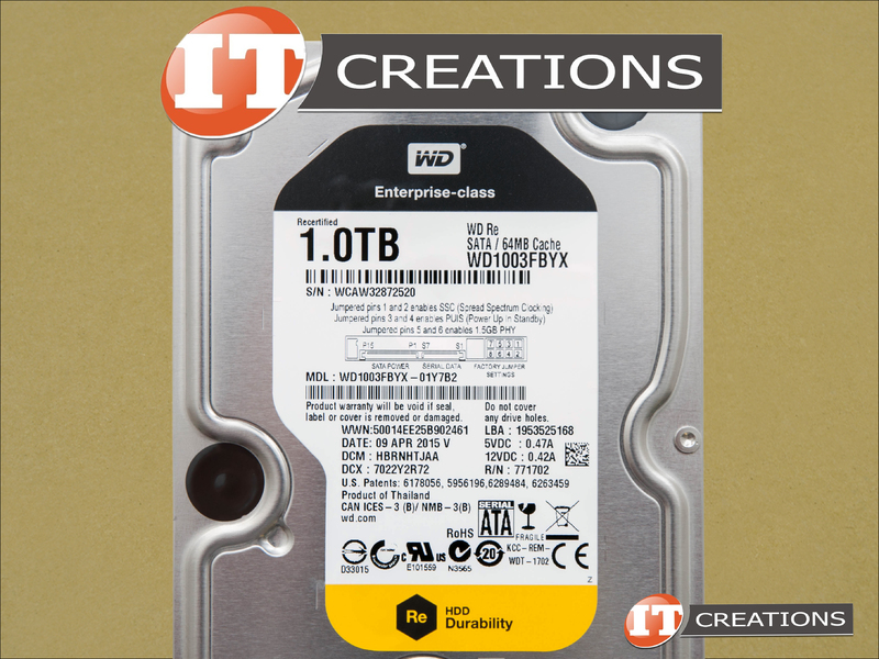 WD1003FBYX-01Y7B2 - Refurbished - Western Digital 1TB 7.2k RPM SATA 3.5 ...