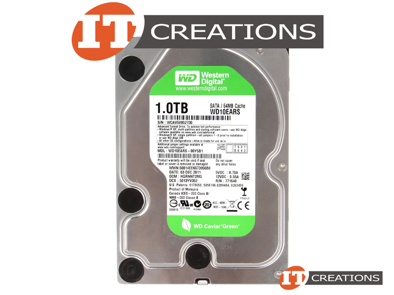 WD10EARS - Refurbished - WESTERN DIGITAL 1.0TB INTELLIPOWER SATA II 3.5 INCH LARGE FORM FACTOR ...