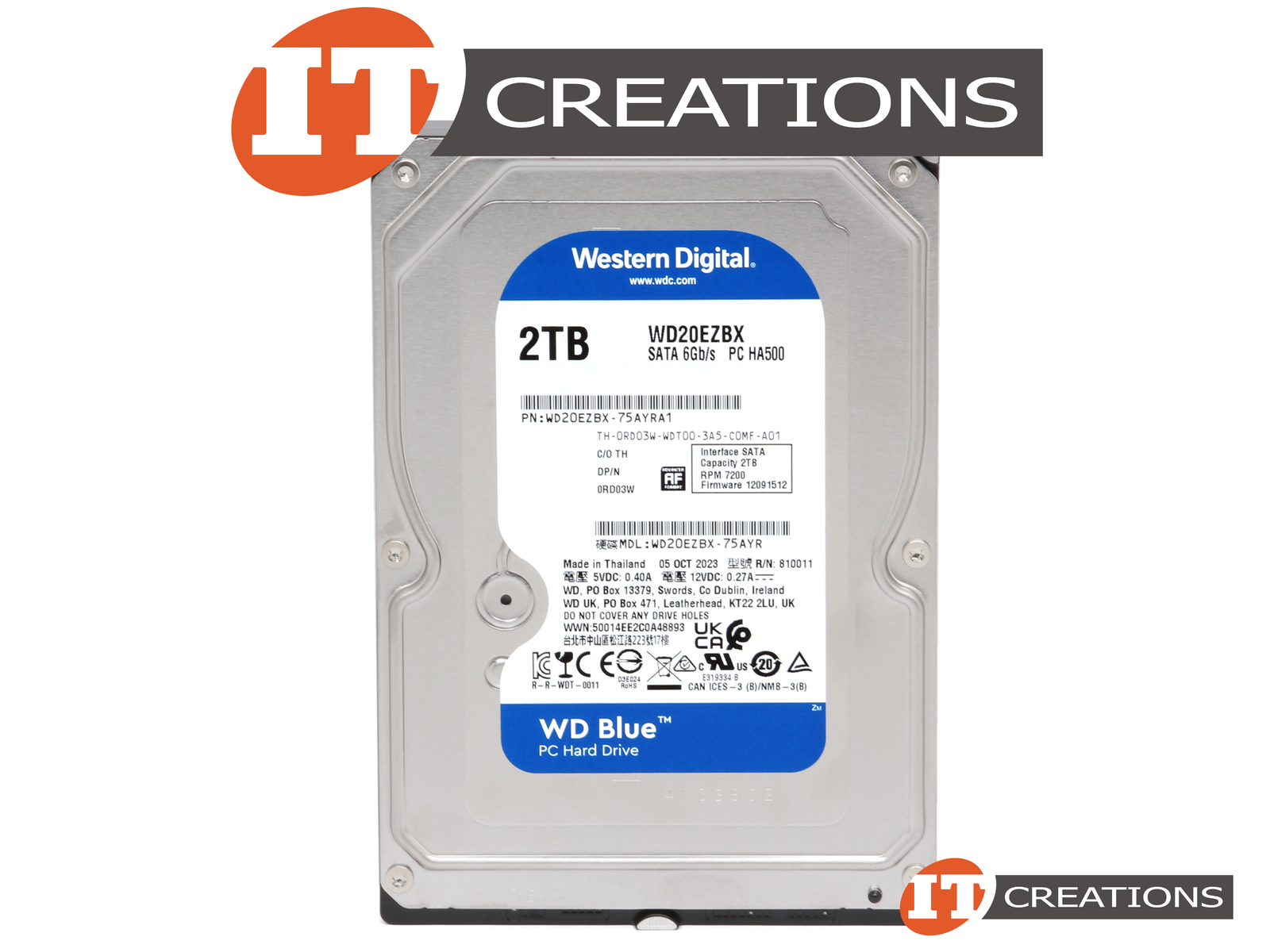 WD20EZBX-DELL - New Other - DELL / Western Digital 2TB 7.2k RPM SATA ...