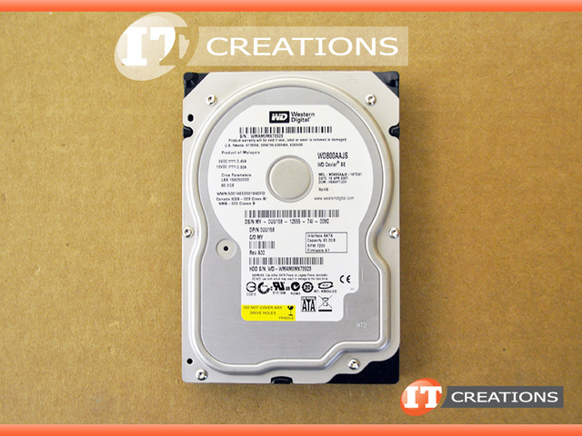 WD800AAJS Western Digital 80GB 7.2k RPM SATA 3.5 Inch Hard Drive