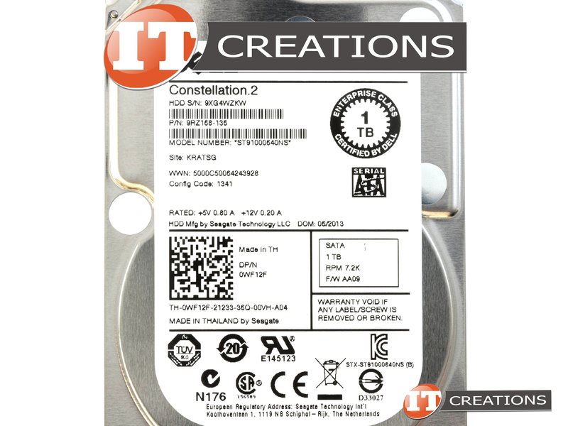 WF12F - New Other - DELL / SEAGATE 1TB 7.2K RPM SATA 2.5 INCH SMALL ...