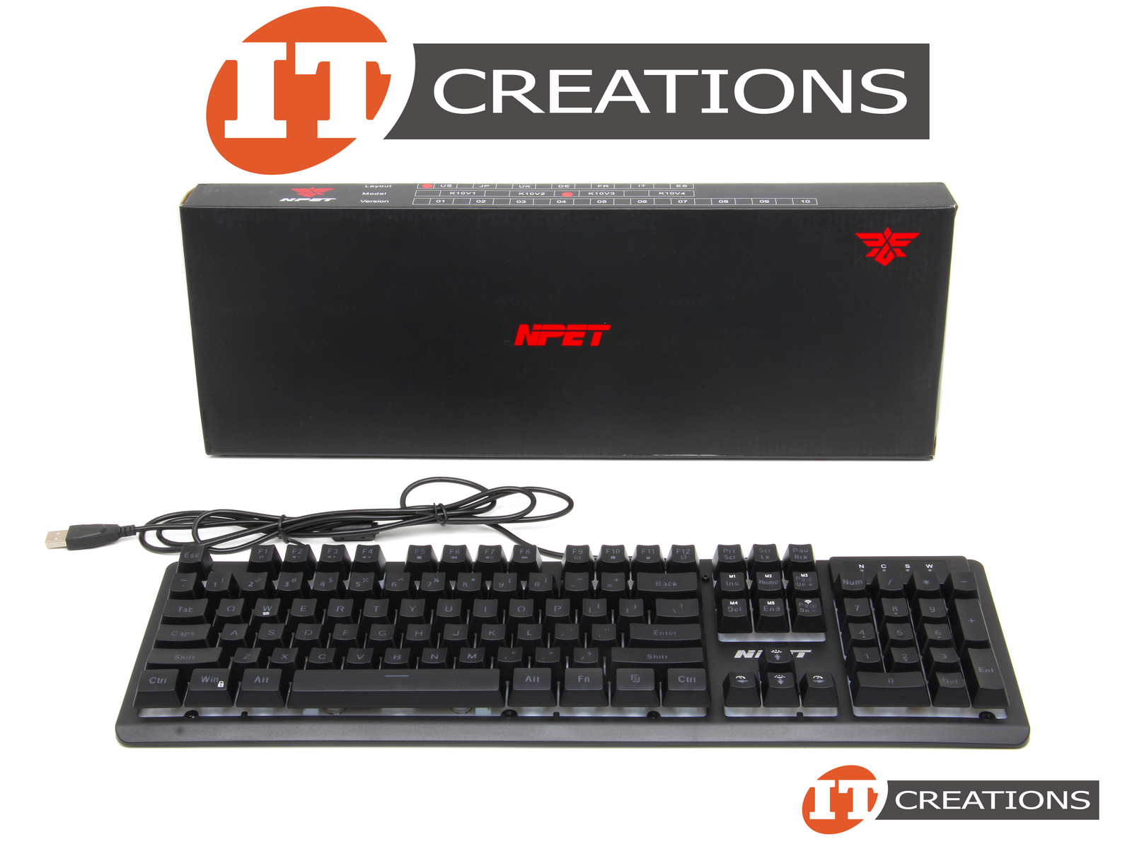 X001486SJZ-NEW - New - Npet K10v3 Wired Gaming Keyboard