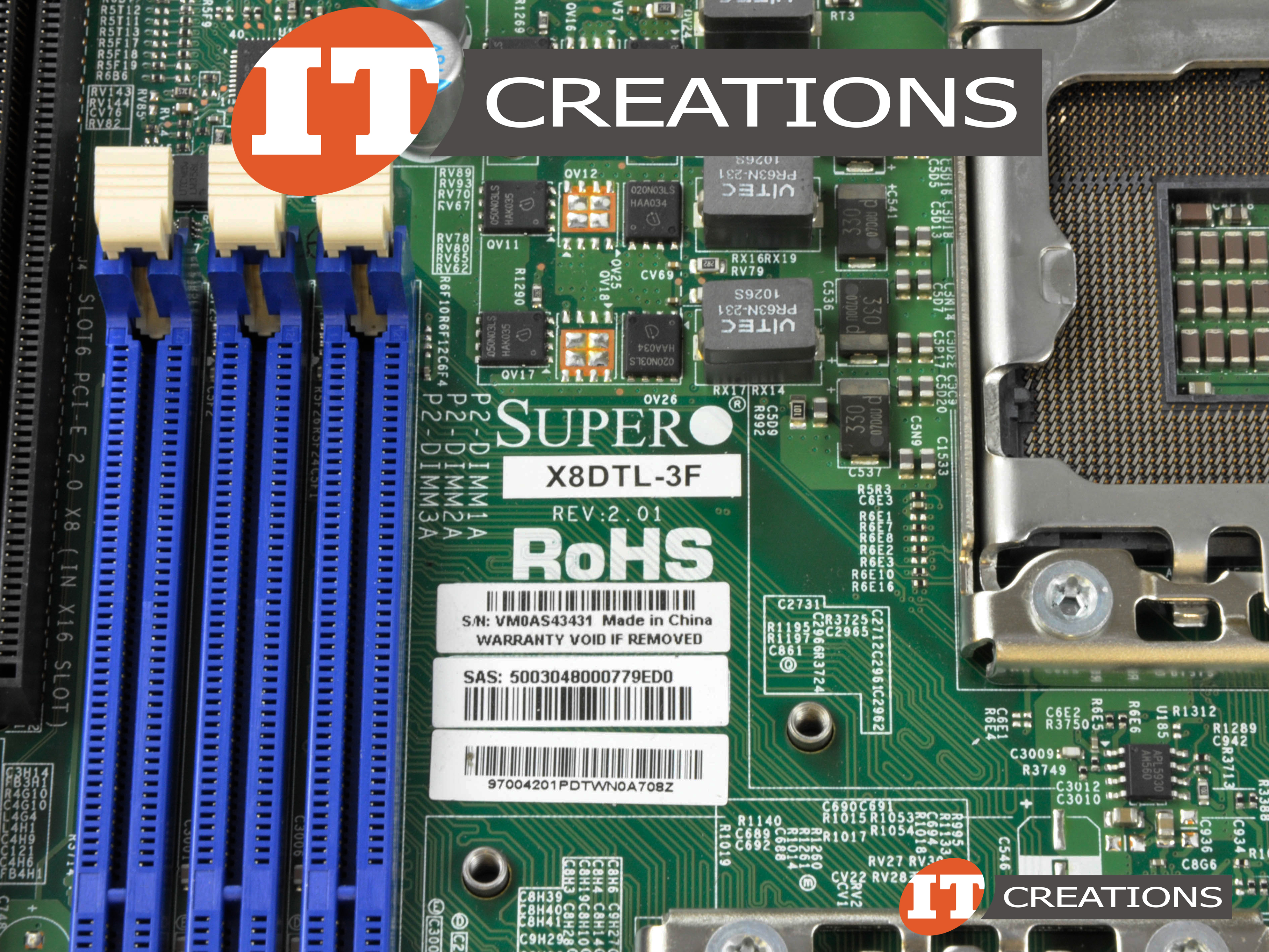X8DTL-3F SUPERMICRO MOTHERBOARD ( 2 ) TWO CPU SOCKETS ( INTEL 5500 ...