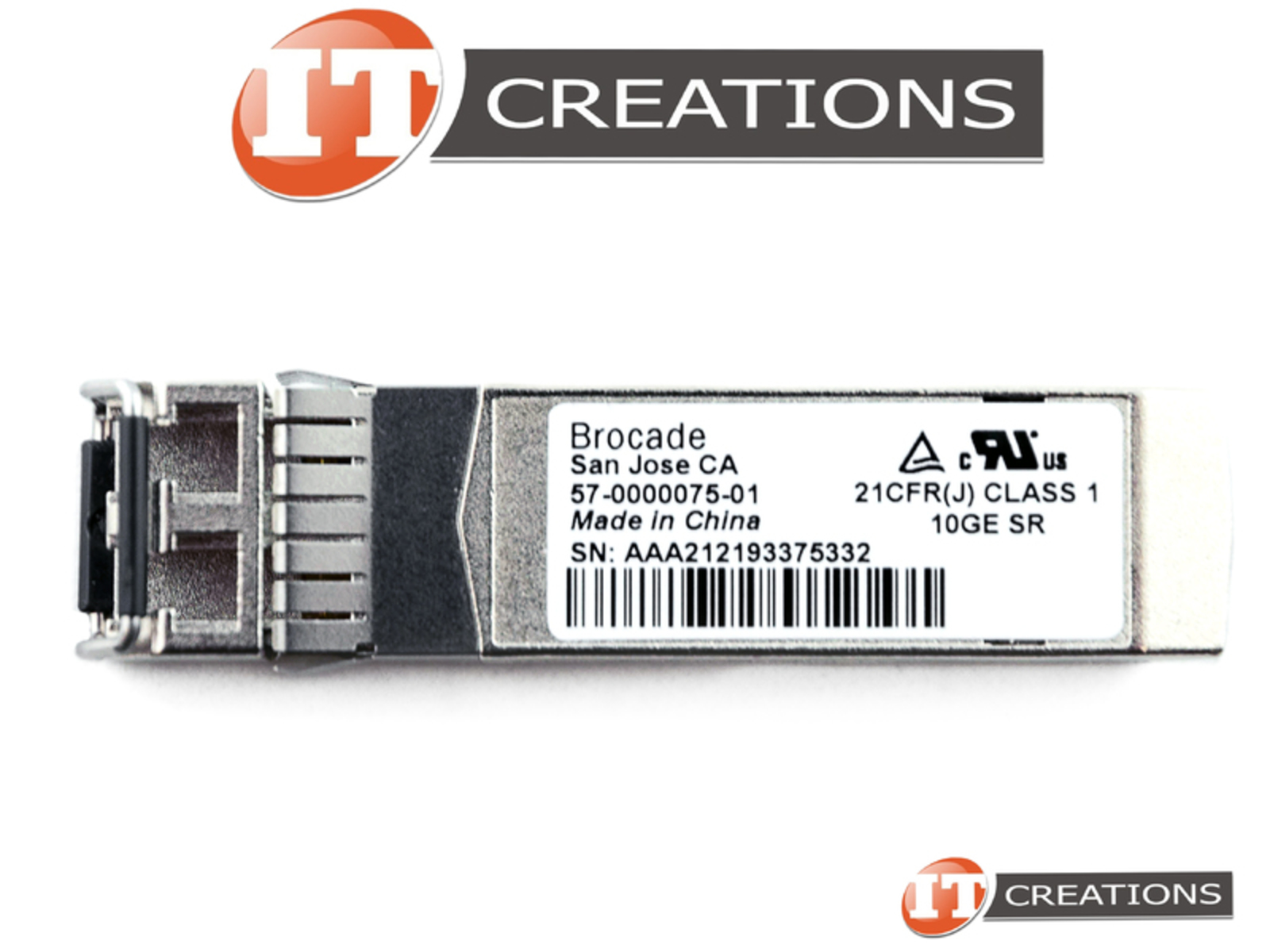 XBR-000180 Brocade 10gbe SR LC Sfp+ Transceiver 10ge / 10gb/s Ethernet Short Range Lucent ...