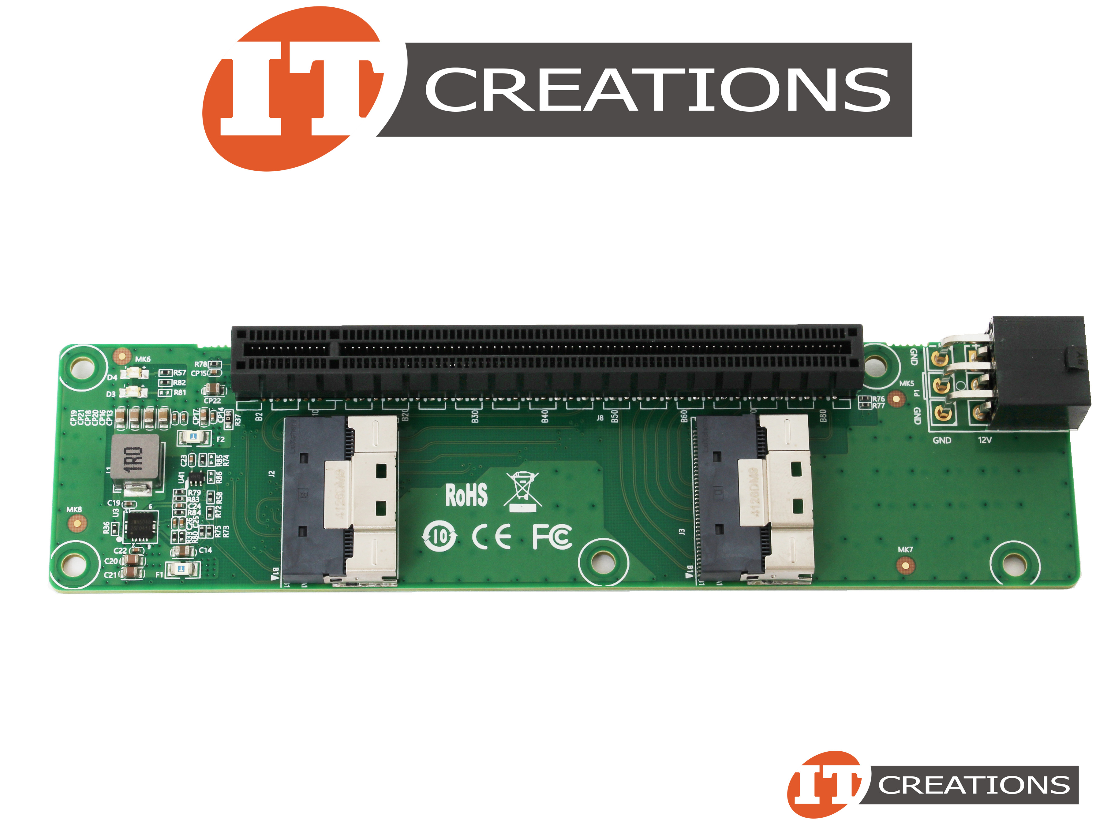 XIC5416P Dual SLIMSAS X8 TO PCIE Gen4 X16 Converter Riser Card PCI-E ...