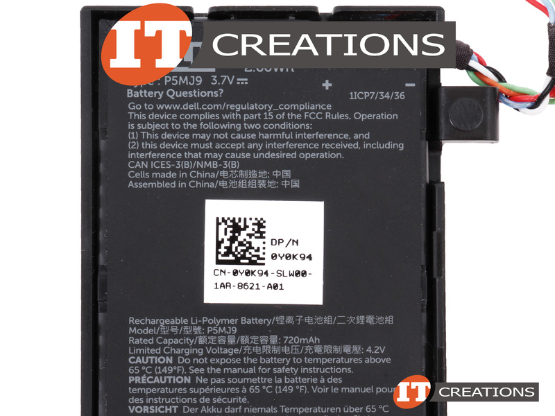 Y0K94 DELL Perc Battery Module For H740p / H750 Adapter